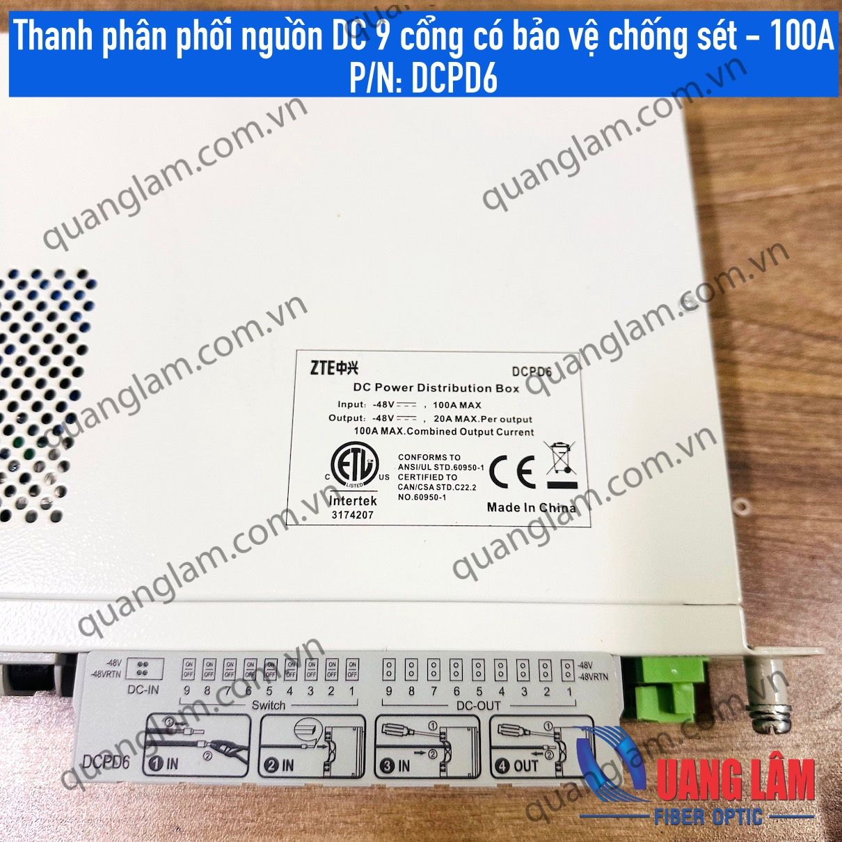 Thanh phân phối nguồn DC 9 cổng có bảo vệ chống sét - 100A P/N: DCPD6 – Công ty TNHH Công Nghệ ...