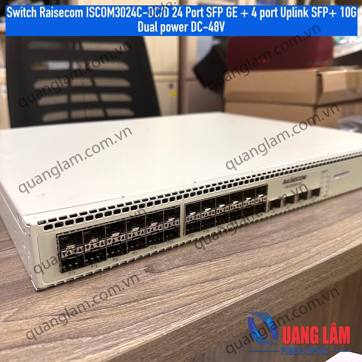 ISCOM3024C-DC/D 24 Port SFP GE + 4 port Uplink SFP+ 10G - Dual power D ...