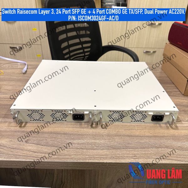 Switch Raisecom Layer 3, 24 Port SFP GE + 4 Port COMBO GE TX/SFP, Dual ...