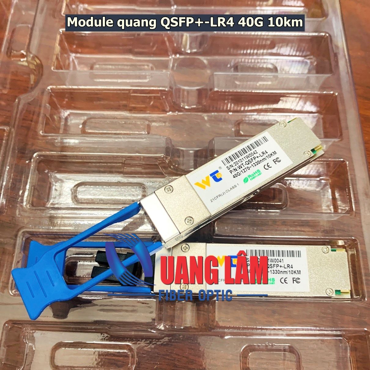 Module quang QSFP+ 40G LR4 LC Duplex 10KM, P/N: WT-QSFP+-LR4 – Công ty ...