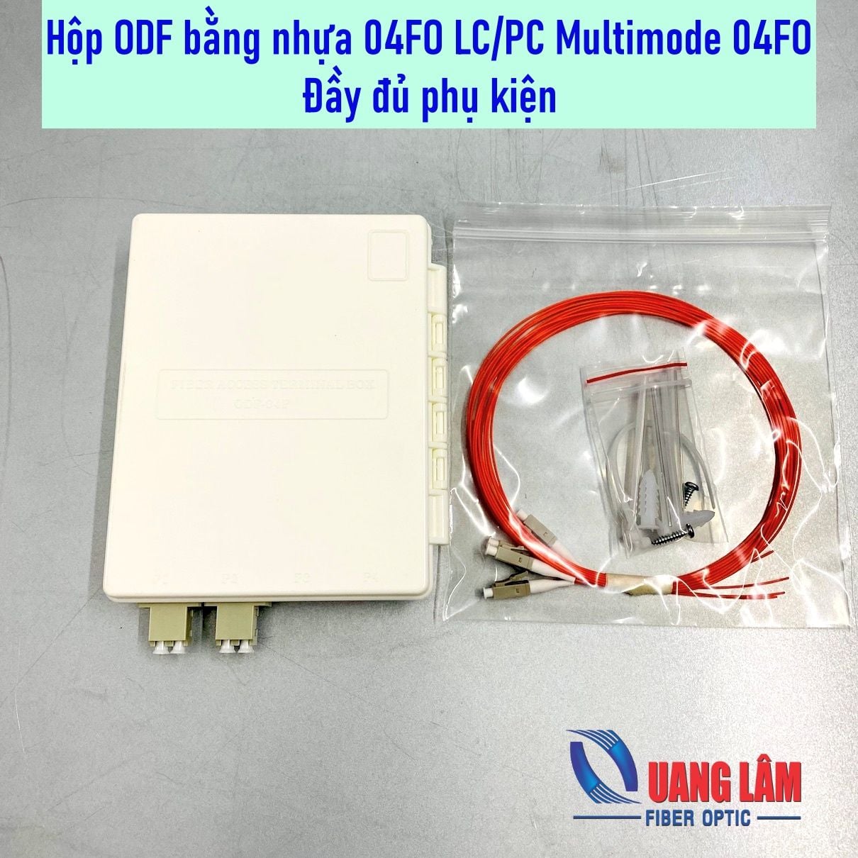 Hộp ODF bằng nhựa 04FO LC/PC Multimode OM2 (Đầy đủ phụ kiện và Dây hàn – Công ty TNHH Công Nghệ ...