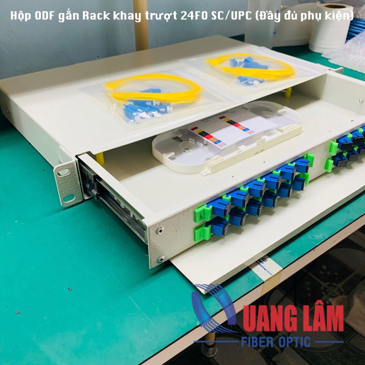 Hộp ODF gắn rack khay trượt 24FO SC/UPC (Đầy đủ phụ kiện) – Công ty ...