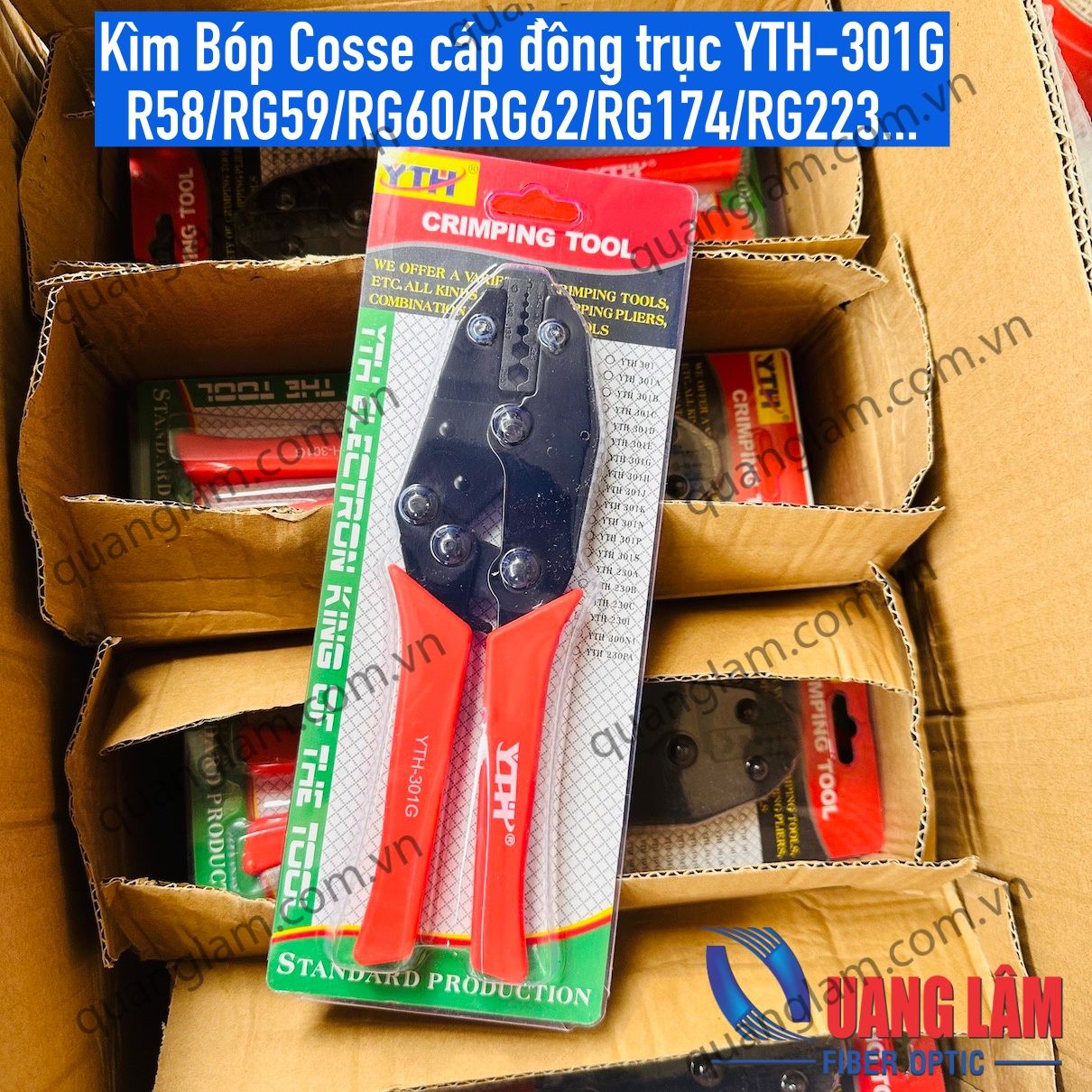 Kìm Bóp Cosse YTH-301G Kiềm bấm cáp đồng trục Kìm bấm cốt BNC YTH-301G – Công ty TNHH Công Nghệ ...