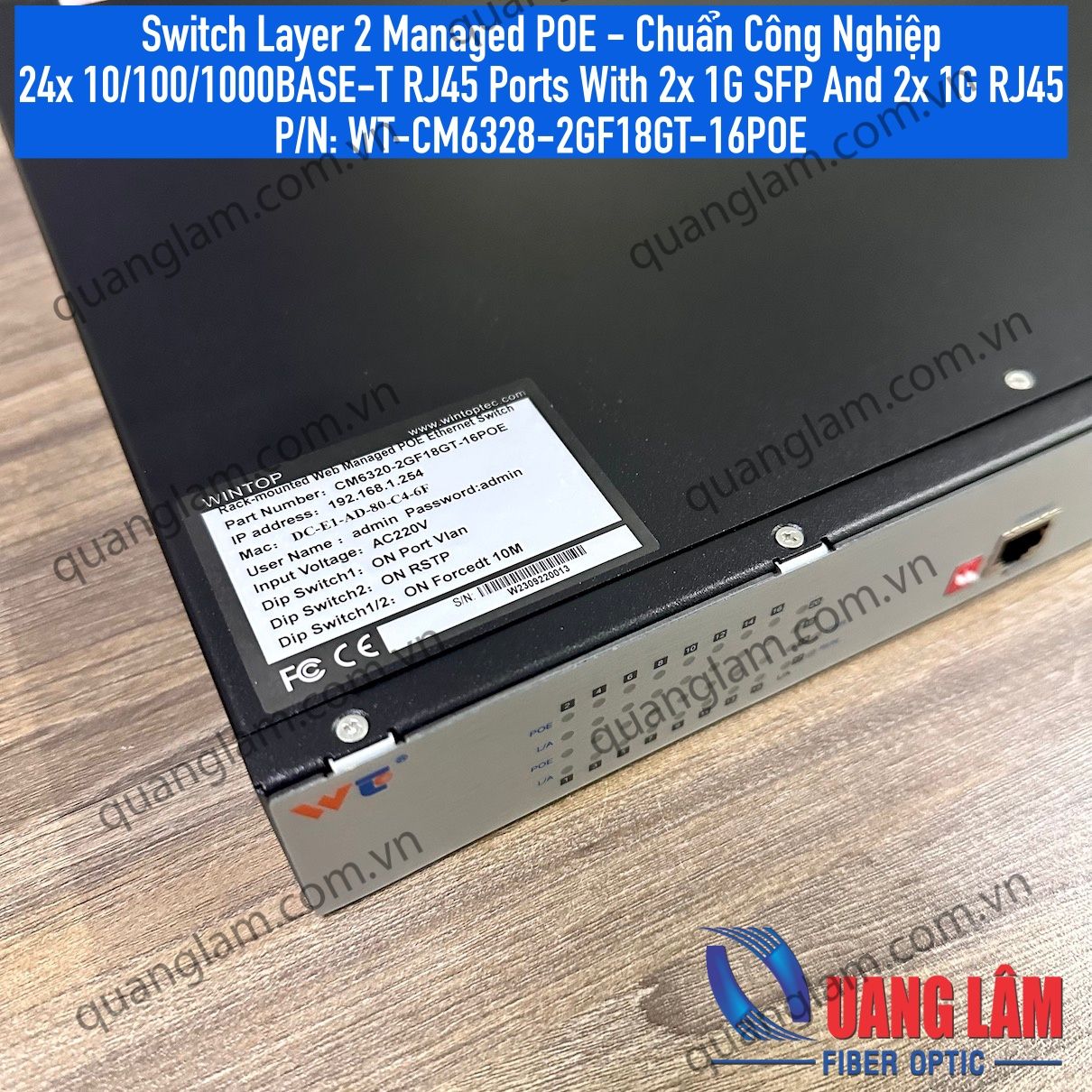 Switch Layer 2 Managed POE - Chuẩn Công Nghiệp 16x 10/100/1000BASE-T R ...