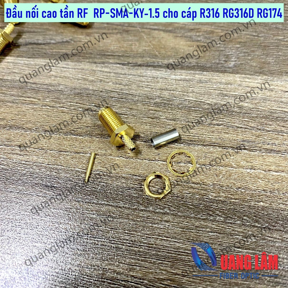 Đầu nối RP-SMA-KY-1.5 cho cáp RG316 RG316D RG174 (50 Ohm) – Công ty ...