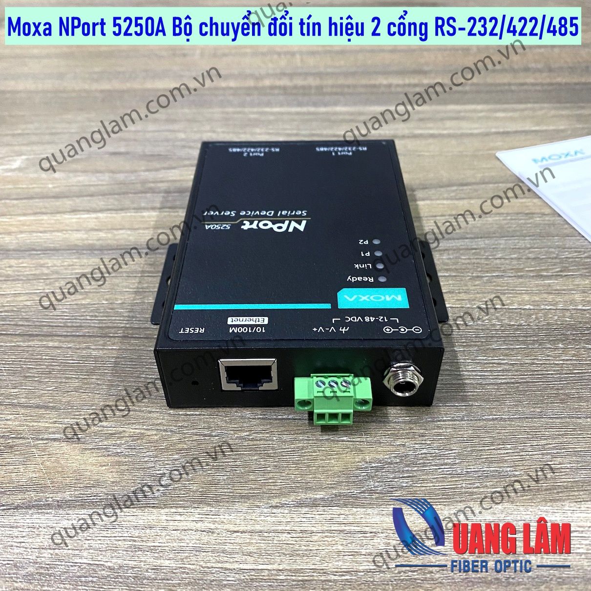NPort 5250A: Bộ chuyển đổi tín hiệu 02 cổng RS-232/422/485 sang Ethern ...