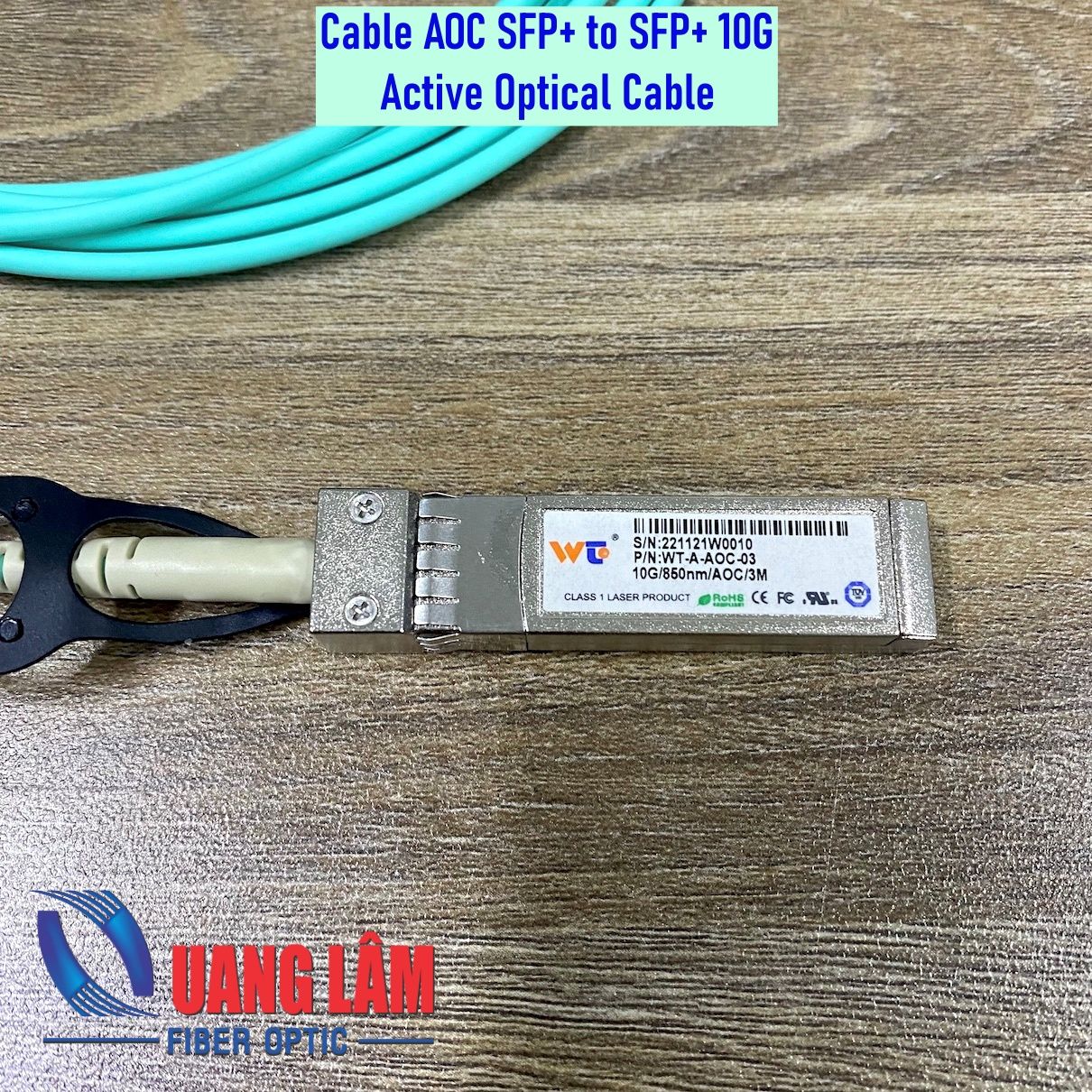 Cáp Cable AOC SFP+ to SFP+ 10G dài 3M, P/N: WT-A-AOC-03 – Công ty TNHH ...