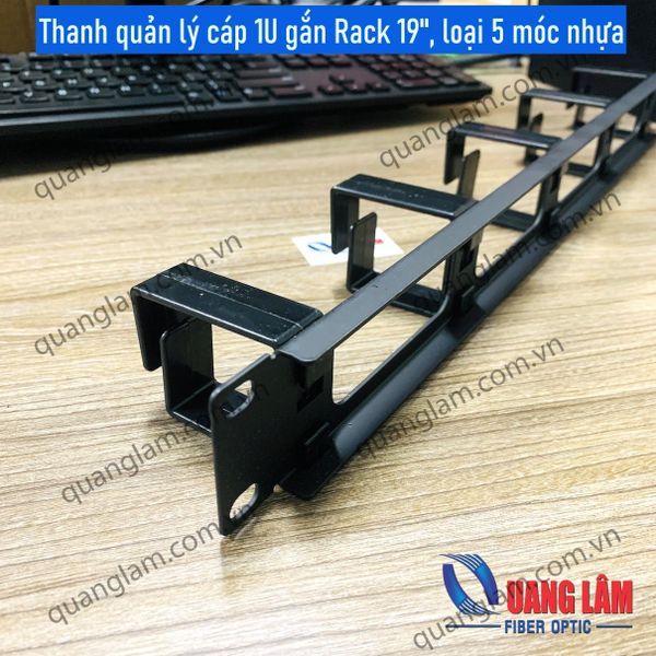 Thanh quản lý cáp 1U gắn Rack 19", loại 5 móc nhựa – Công ty TNHH Công ...