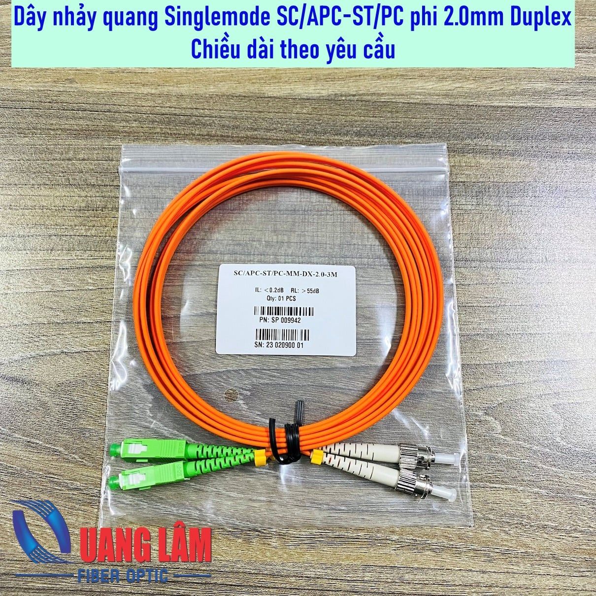 Dây nhảy quang Multimode OM2 SC/APC-ST/PC Duplex, phi 2.0mm - Chiều dà – Công ty TNHH Công Nghệ ...