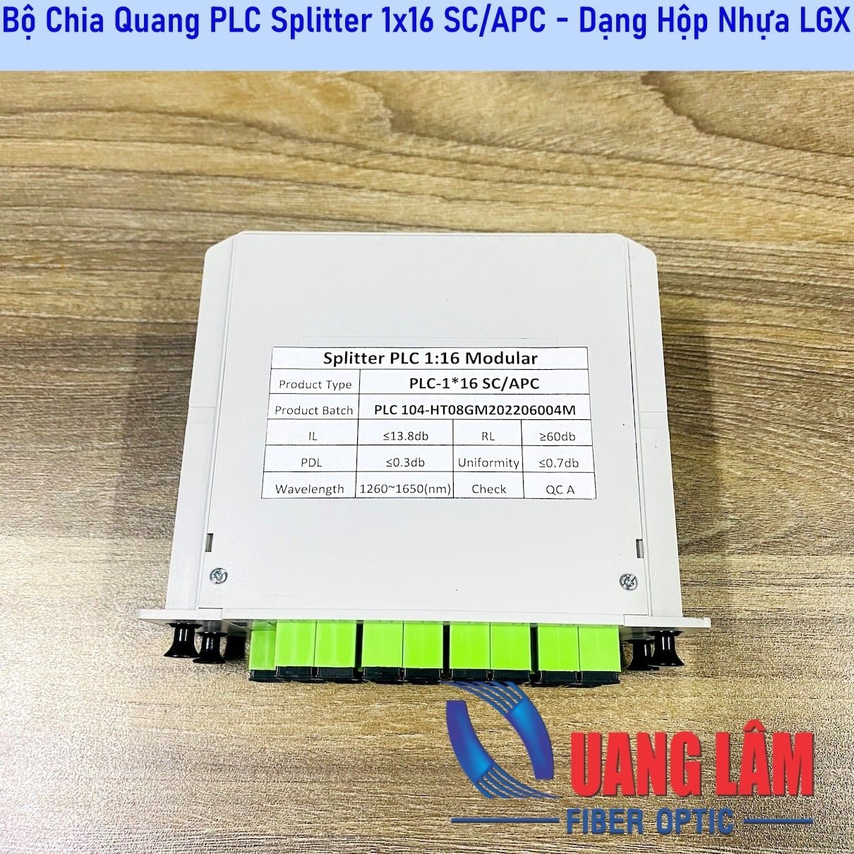 Bộ Chia Quang PLC Splitter 1x16 SC/APC - Dạng Hộp Nhựa LGX – Công ty ...
