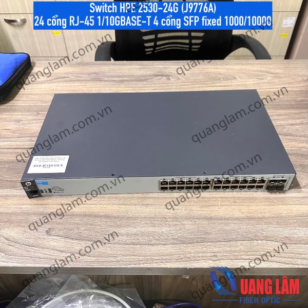 Switch HPE 2530-24G (J9776A) 24 cổng RJ-45 1/10GBASE-T 4 cổng SFP fixe ...