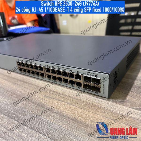 Switch HPE 2530-24G (J9776A) 24 cổng RJ-45 1/10GBASE-T 4 cổng SFP fixe ...