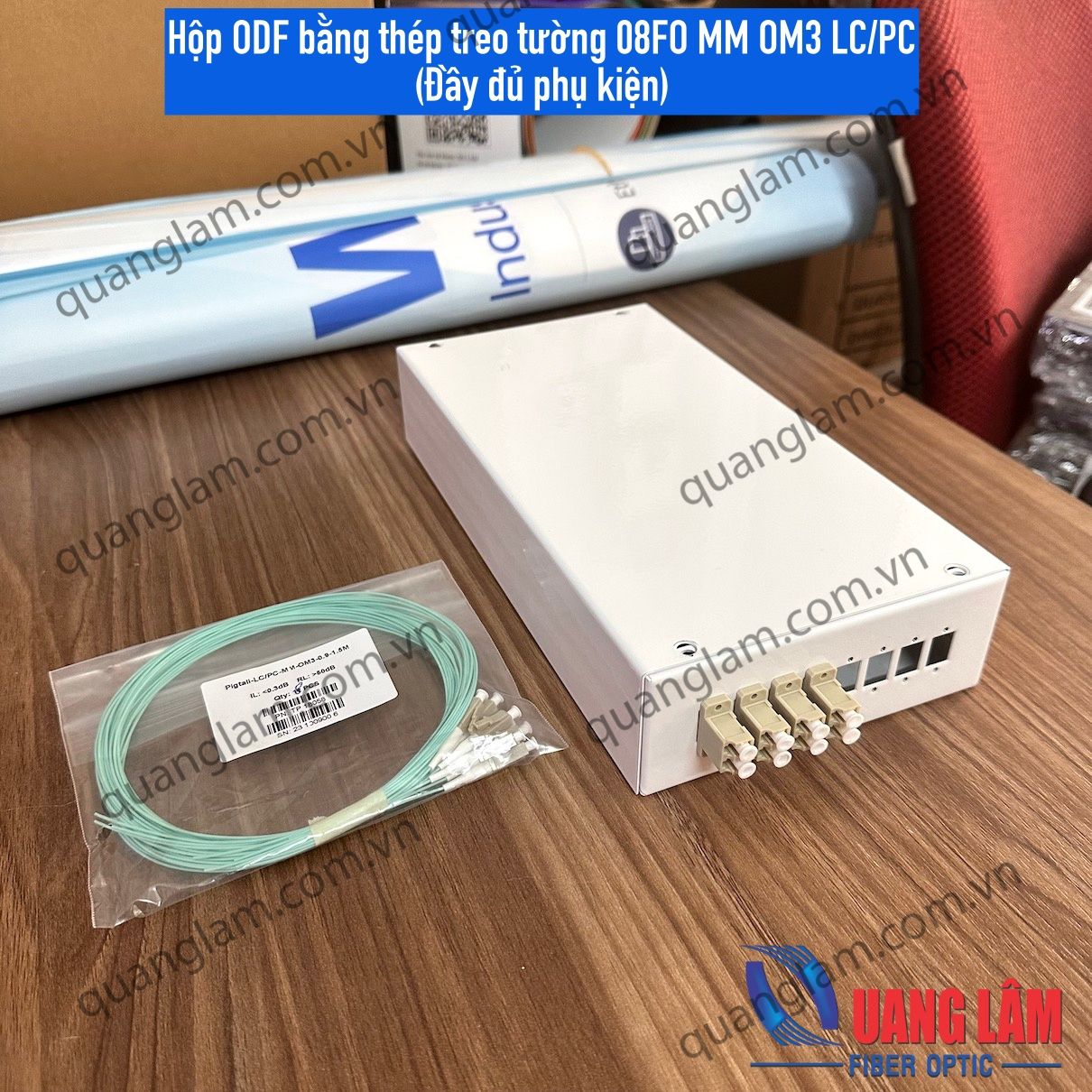 Hộp ODF bằng thép treo tường sơn tĩnh điện 08FO MM OM3 LC/PC (04 ADapt ...