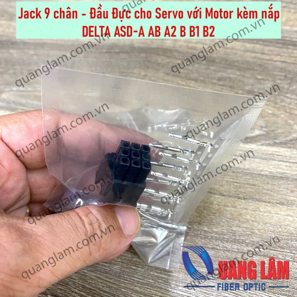 Jack 9 chân đầu Đực nối nguồn Servor Encoder Yaskawa Panasonic Kèm nắp ...