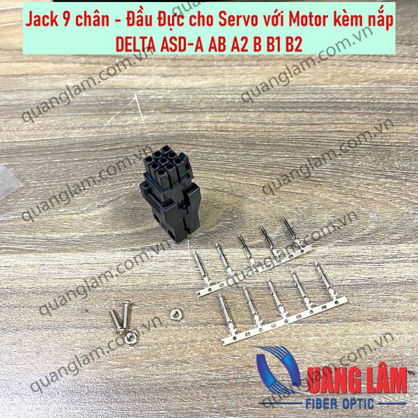 Jack 9 chân đầu Đực nối nguồn Servor Encoder Yaskawa Panasonic Kèm nắp ...