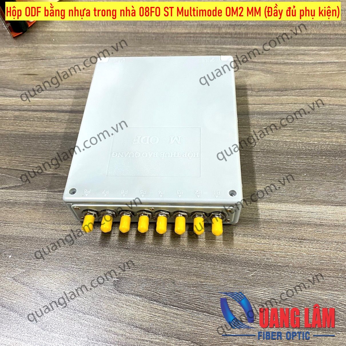 Hộp ODF bằng nhựa trong nhà 08FO ST Multimode OM2 MM (Đầy đủ phụ kiện ...