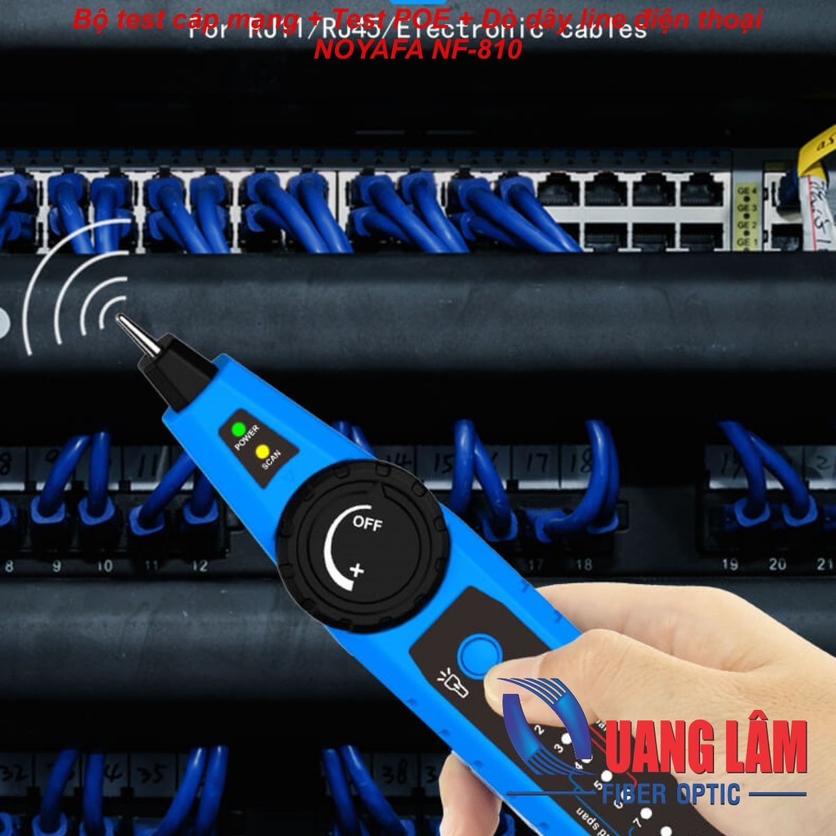 Bộ test cáp mạng + Test POE + Dò dây line điện thoại NOYAFA NF-810 ...