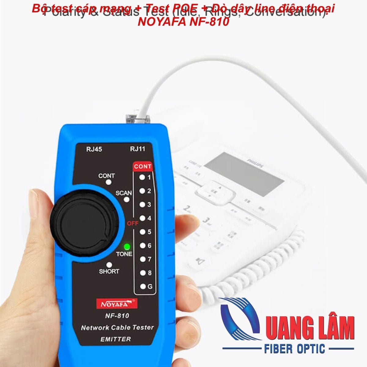 Bộ test cáp mạng + Test POE + Dò dây line điện thoại NOYAFA NF-810 ...