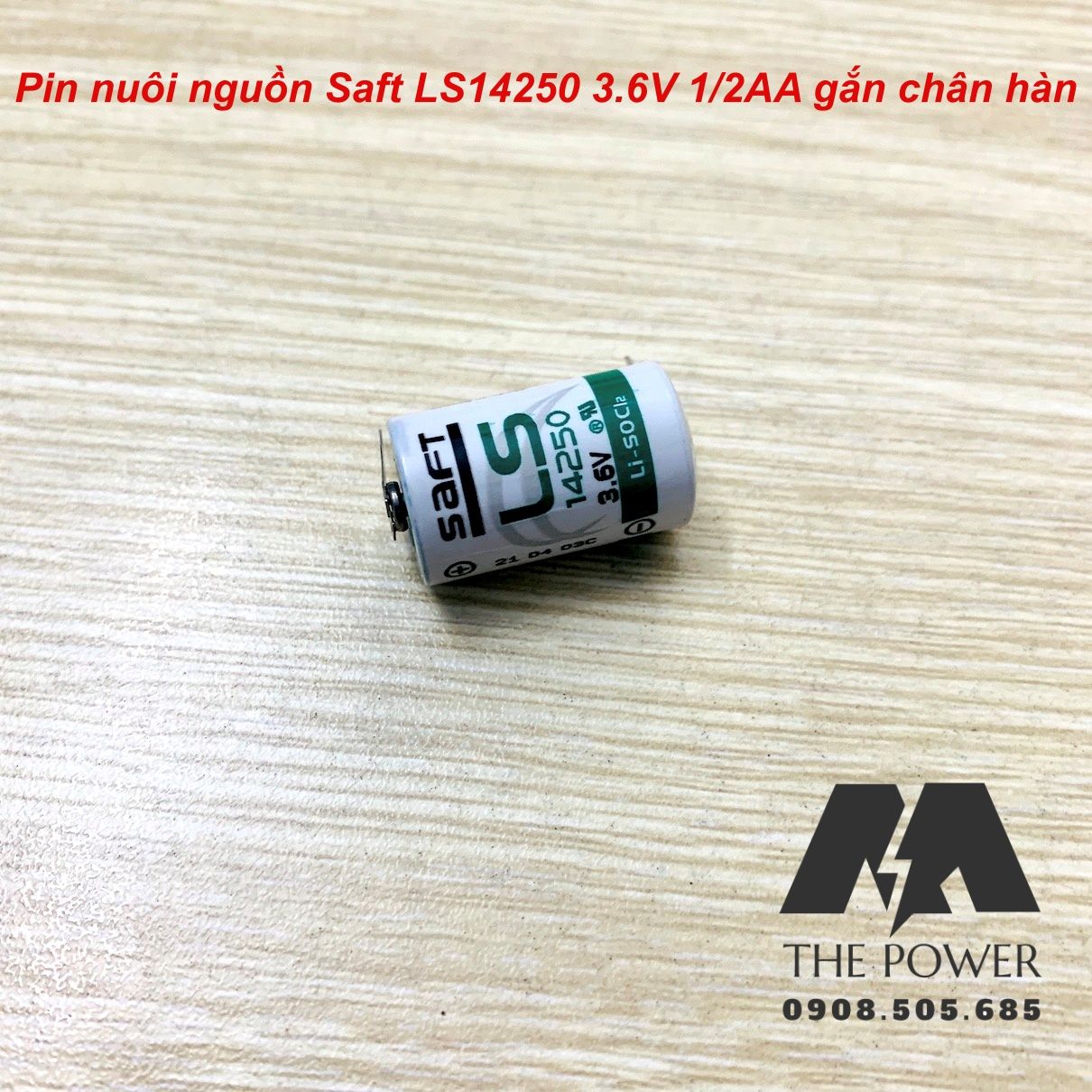 Pin nuôi nguồn Saft LS14250 3.6V 1/2AA gắn chân hàn – Công ty TNHH Công ...