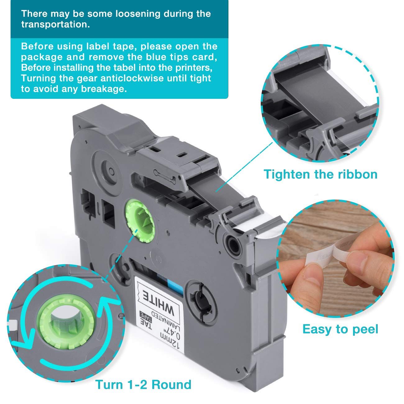 Nhãn in TZ2-231 tiêu chuẩn - Chữ đen trên nền trắng 12mm – Công ty TNHH ...