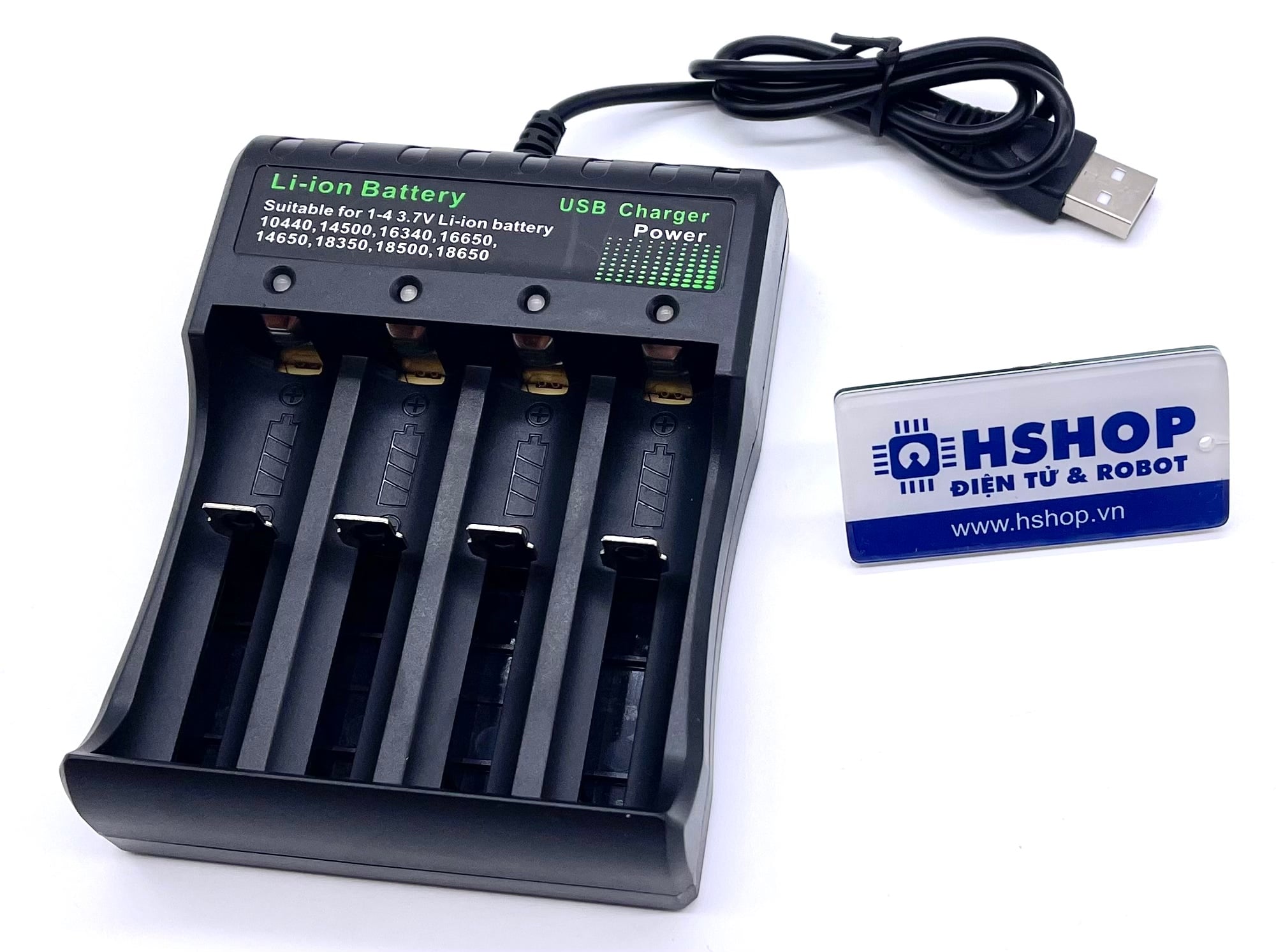 Bộ sạc pin 18650 Li-ion USB Battery Charger YH-18650-4 – Hshop.vn
