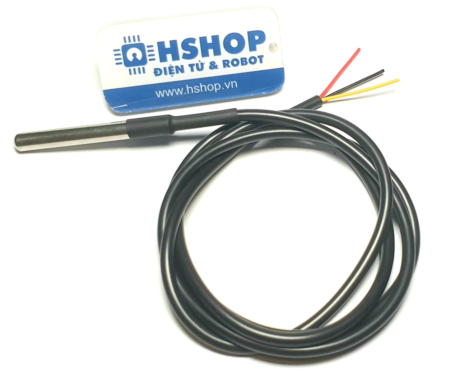 Cảm biến nhiệt độ dây 1m DS18B20 1-Wire Digital Temperature Probe ...