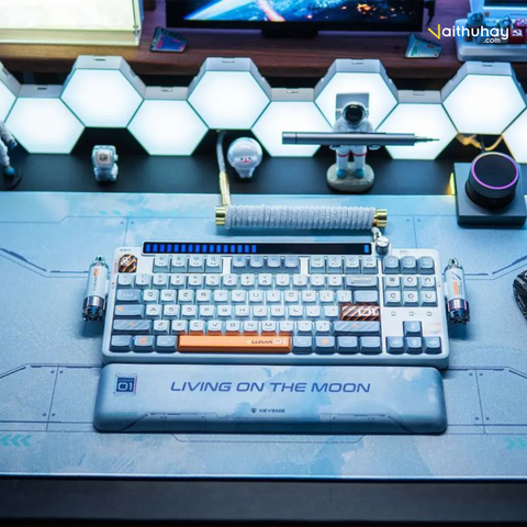 KEYSME Lunar 01 - Bàn phím cơ tích hợp đèn RGB cảm biến âm thanh – Vài ...