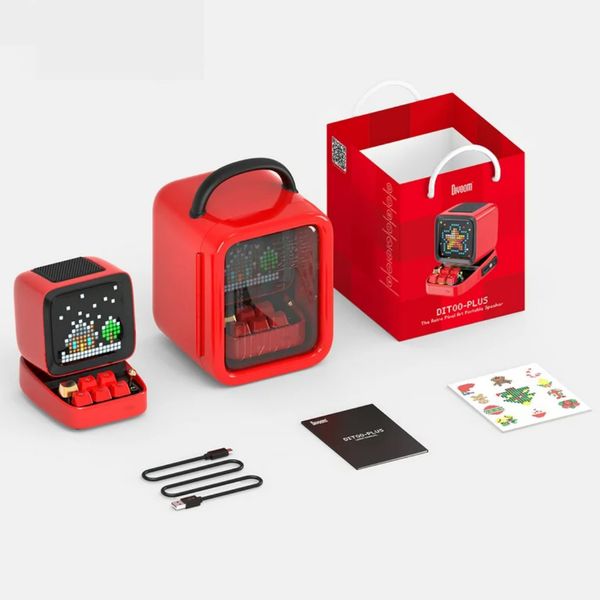 Loa Bluetooth Divoom Ditoo Plus Red 10W - Chính hãng Divoom – Vài Thứ Hay