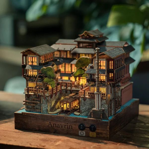 Mô hình 3D DIY Nhà tắm nước nóng Ginzan Onsen – Vài Thứ Hay