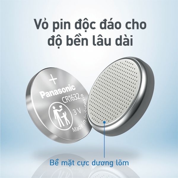 Pin CR1632 Panasonic 3V Chính Hãng – Vỉ 5 Viên, Giá Tốt Tại Vaithuhay ...