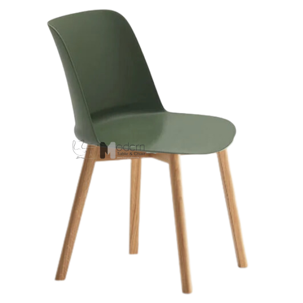 Ghế ăn thân nhựa chân gỗ sồi cao cấp phong cách Italy TOBE 3-S - Banghehiendai.com
