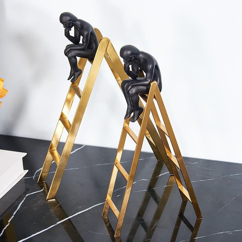 Tượng Suy Tư Ngồi Cầu Thang Nhà Xinh Mỗi Ngày Cây Giả Trang Trí And Đồ Decor Nội Thất