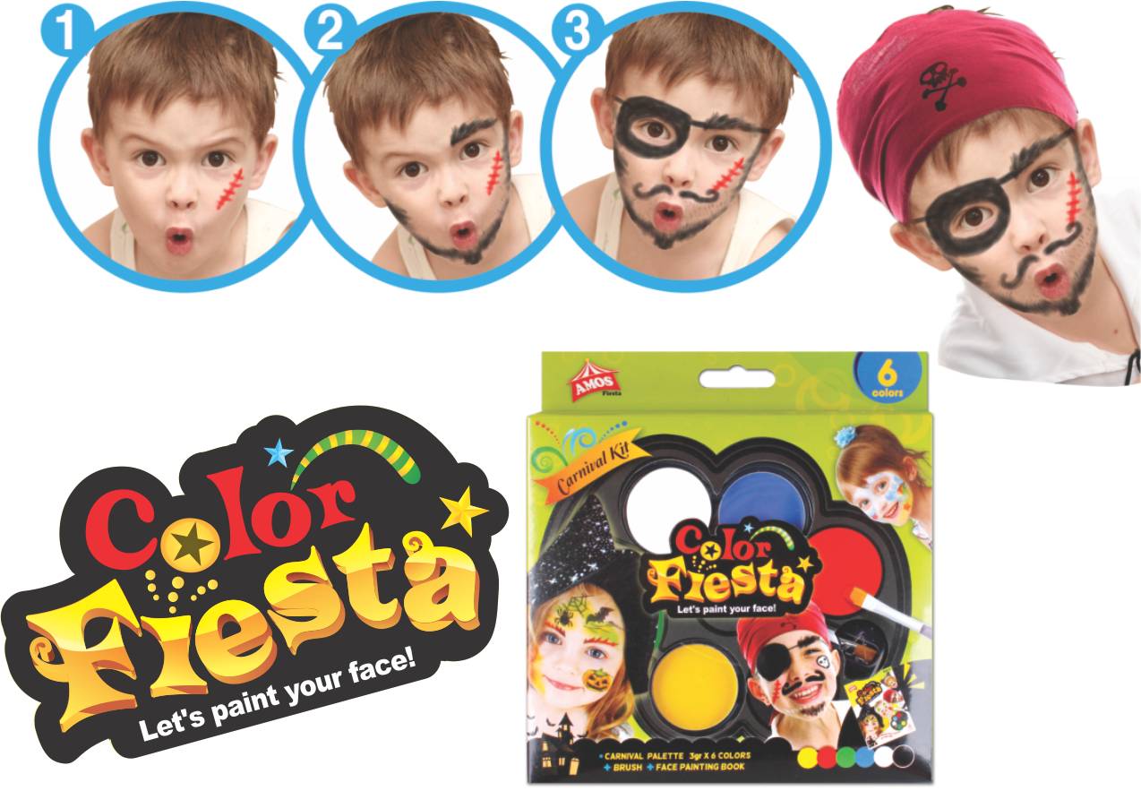 Màu vẽ mặt hóa trang Amos Color Fiesta – Taipoz