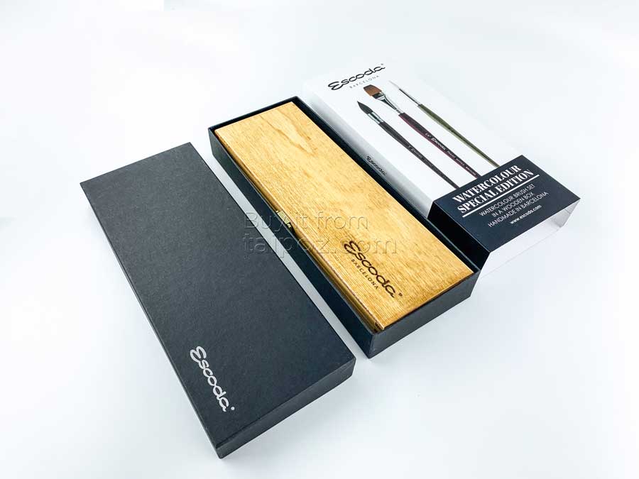 Bộ cọ vẽ màu nước Escoda 8700 - hộp gỗ (bản giới hạn) – Taipoz