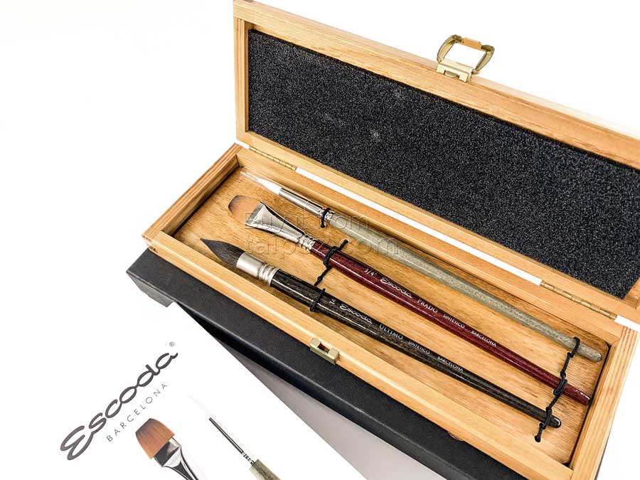 Bộ cọ vẽ màu nước Escoda 8700 - hộp gỗ (bản giới hạn) – Taipoz