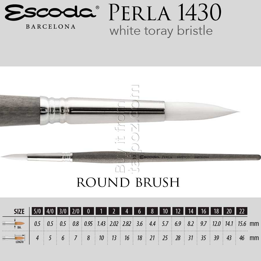 Cọ màu nước Escoda Perla 1430 - round – Taipoz