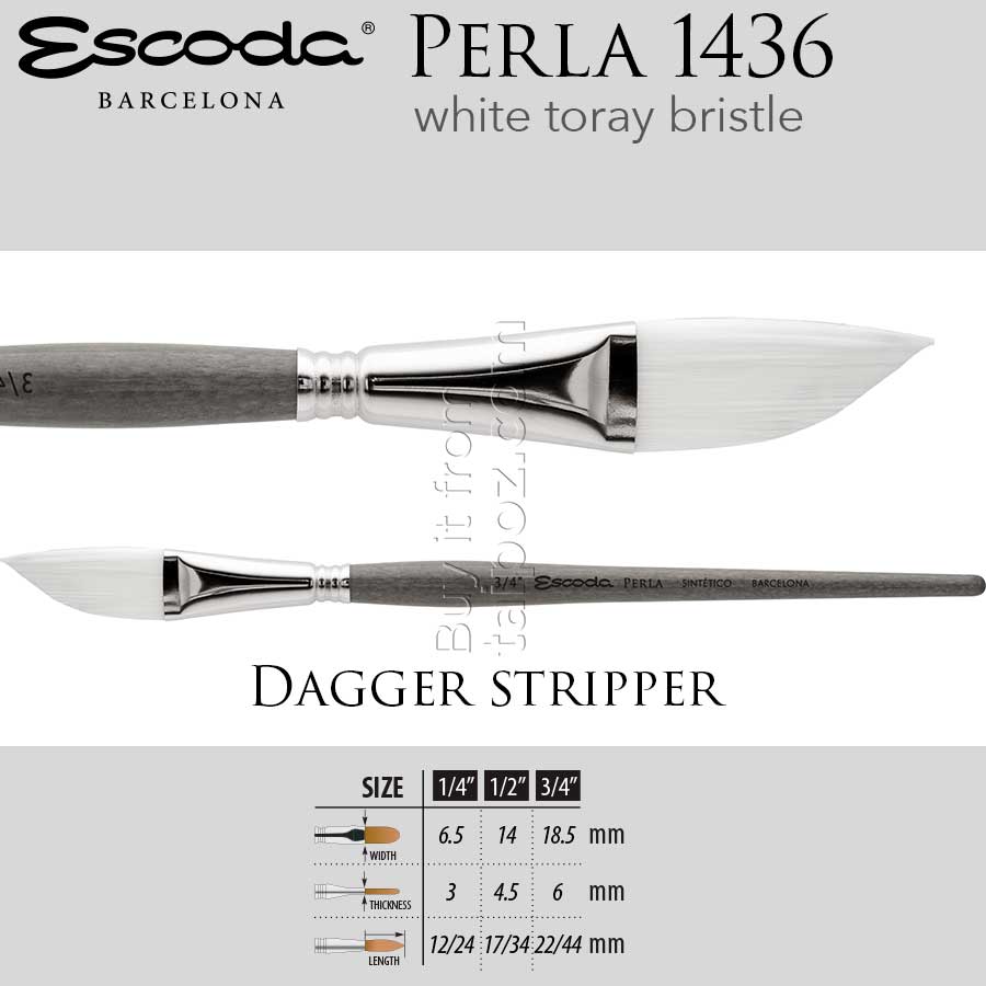 Cọ màu nước Escoda Perla 1436 - cọ lưỡi mác – Taipoz