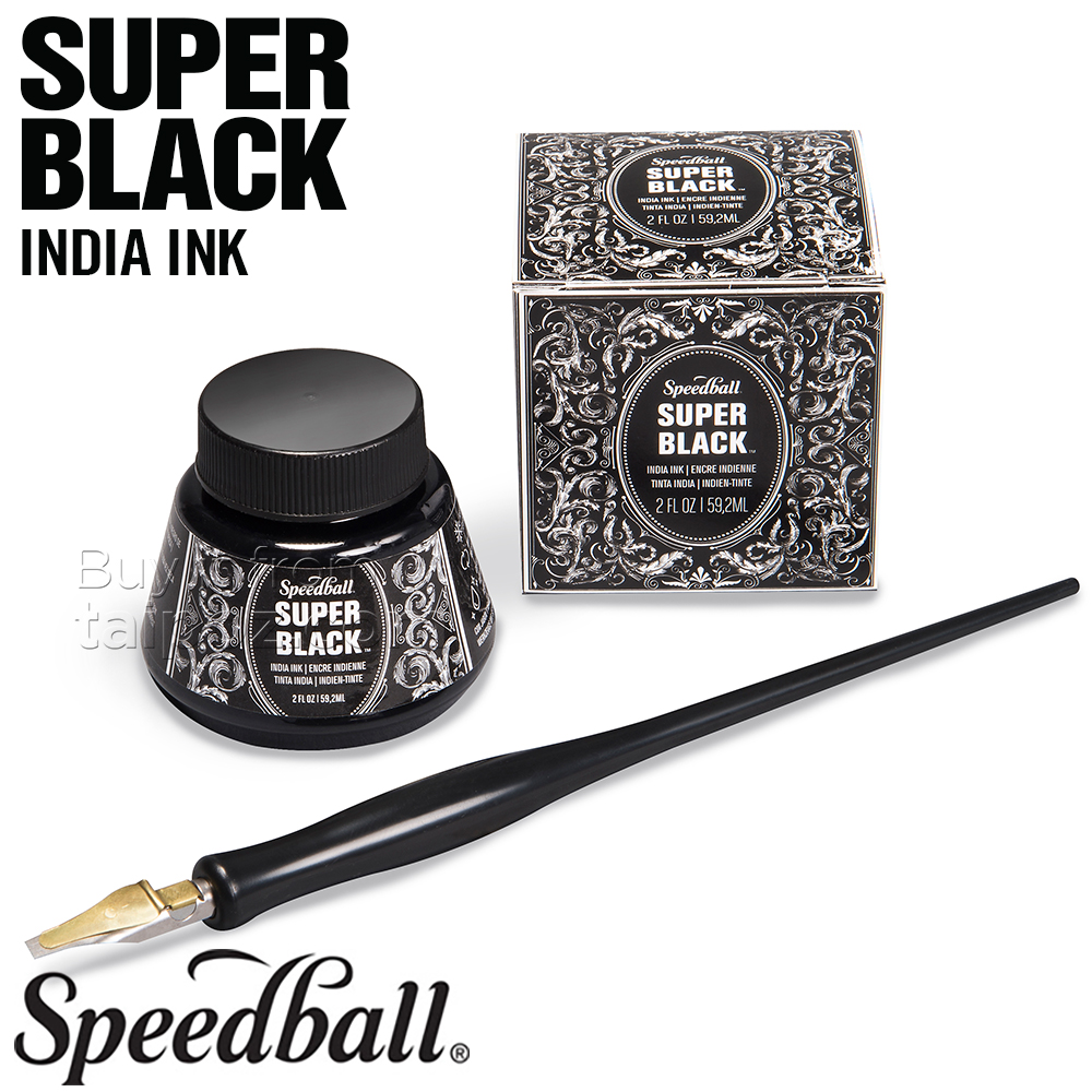 Mực đen Speedball Super Black India Ink – Taipoz