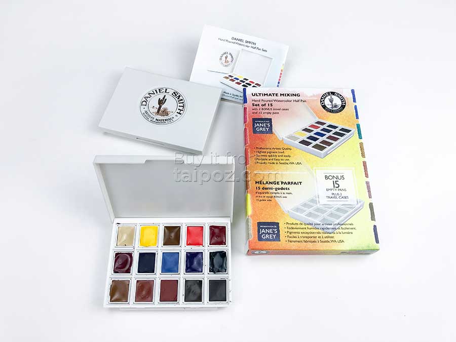 Màu nước Daniel Smith half-pan - Ultimate Mixing 15 màu – Taipoz