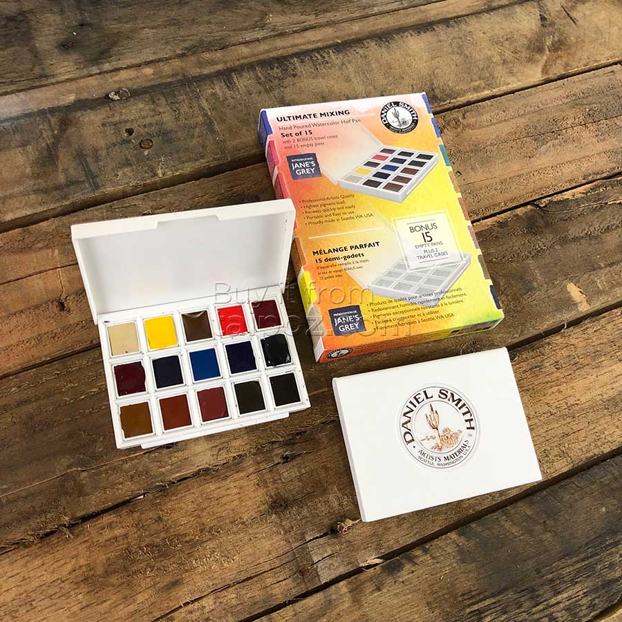Màu nước Daniel Smith half-pan - Ultimate Mixing 15 màu – Taipoz