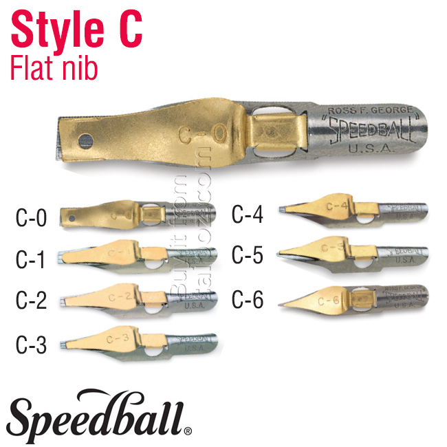 Ngòi Speedball style C (Flat nib) – Taipoz