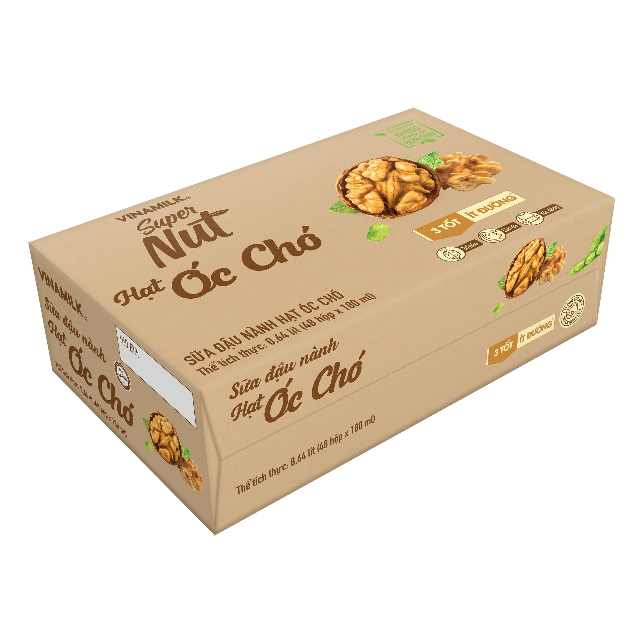 Sữa Đậu Nành Vinamilk Hạt Óc Chó 180ml thùng 48 hộp - IPhuHuynh