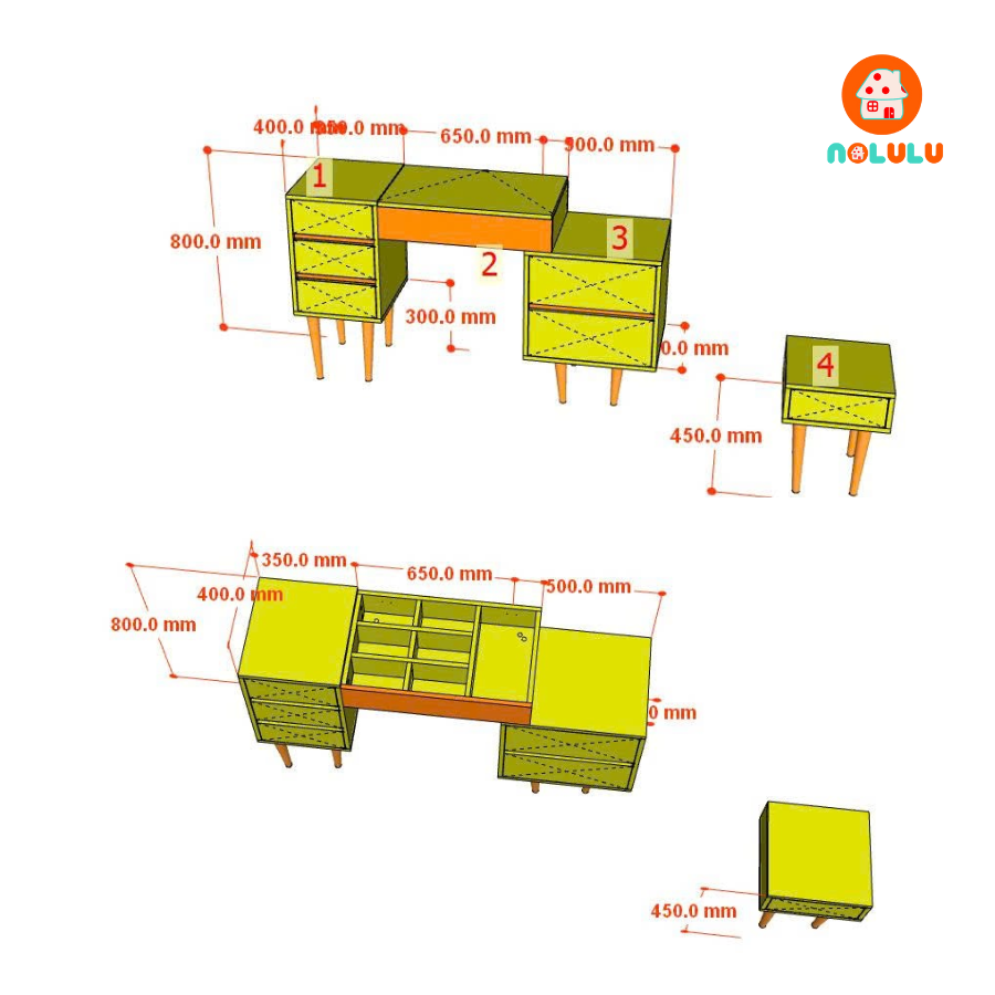 Bàn Trang Điểm Hiện Đại NOLULU - TD011– NOLULU.COM