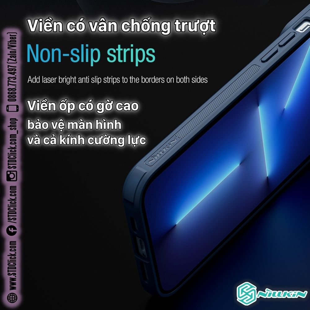 ỐP LƯNG IPHONE 13 PRO MAX NILLKIN TEXTURED S NYLON FIBER BẢO VỆ CAMERA ...