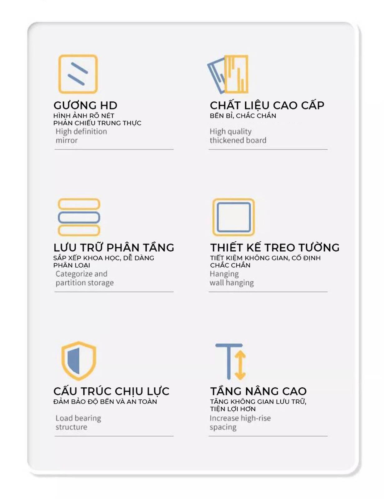 Tủ kệ phòng tắm full trắng - GM207