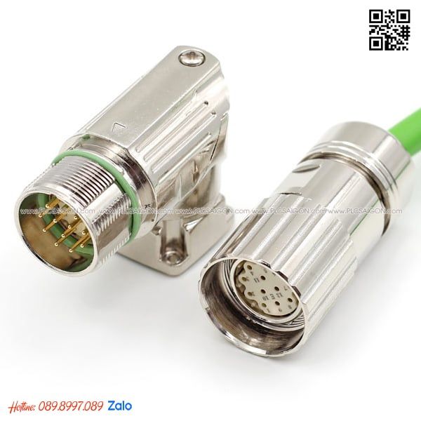 Đầu nối M23 12 chân | M23 12pin female | M23 connector | M23 12p Conne ...