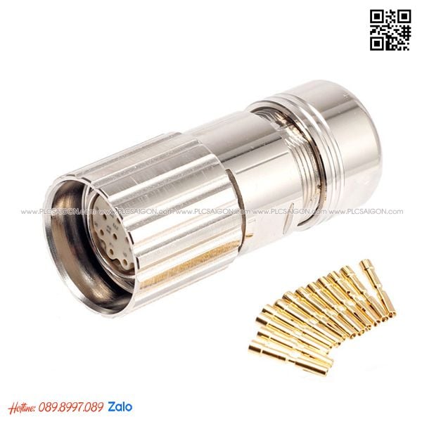 Cáp M23 12 chân | M23 12pin female | M12 connector | Cáp encoder M23 ...