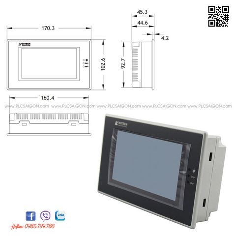 Cáp lập trình màn hình Hitech | cáp Hitech Beijer | HMI PSW6600 – PLCSAIGON