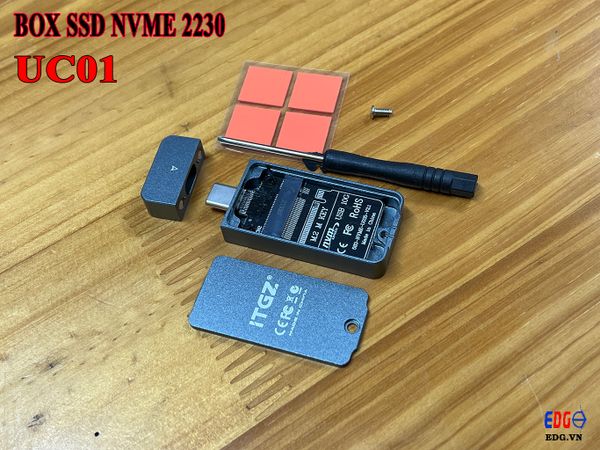 BOX SSD M2 NVME 2230 UC01 box liền chân USB-C – EDG.VN