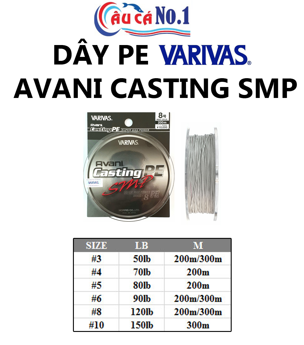 Varivas Avani Casting SMP (PE) – Cửa hàng câu cá An Sương